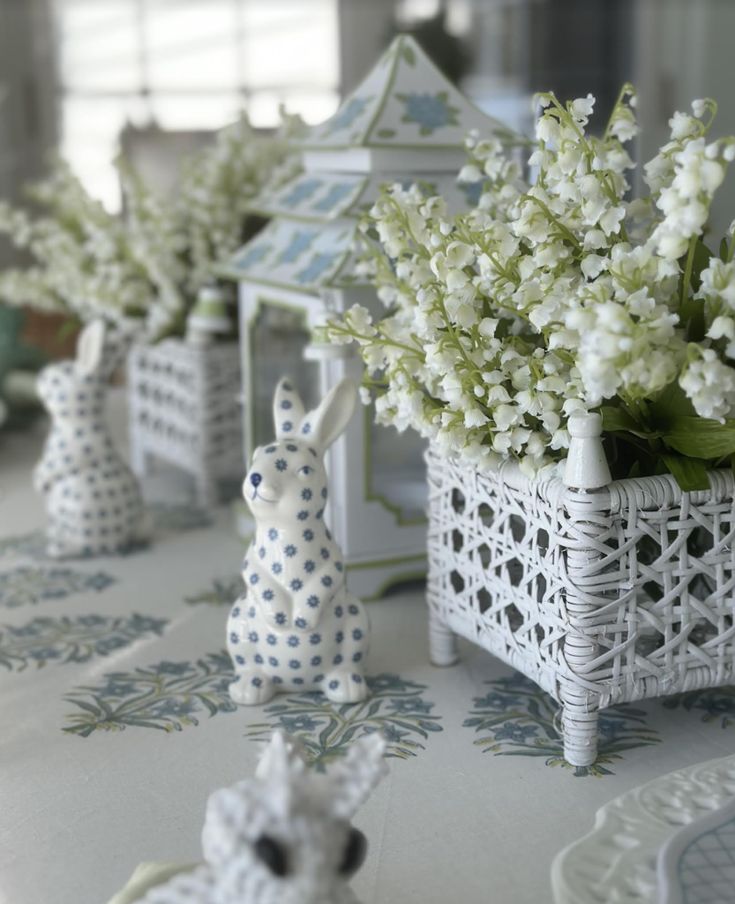 White Cane Wicker Box Planter – Hadley James at Home